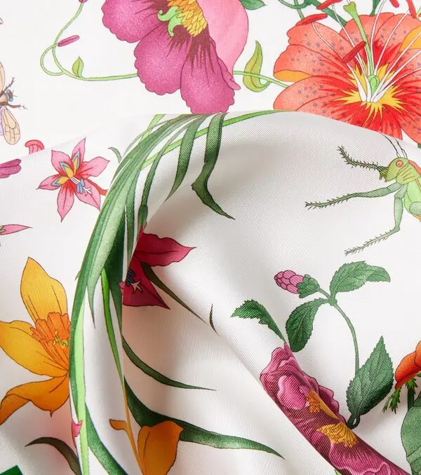 Gucci Flora Silk Twill Scarf