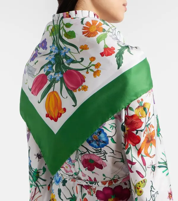 Gucci Flora Silk Twill Scarf