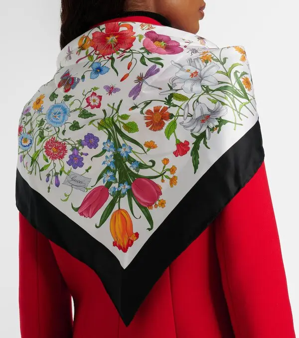 Gucci Flora Silk Twill Scarf - Multicoloured