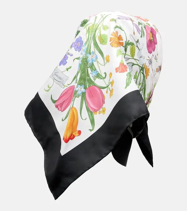 Gucci Flora Silk Twill Scarf - Multicoloured