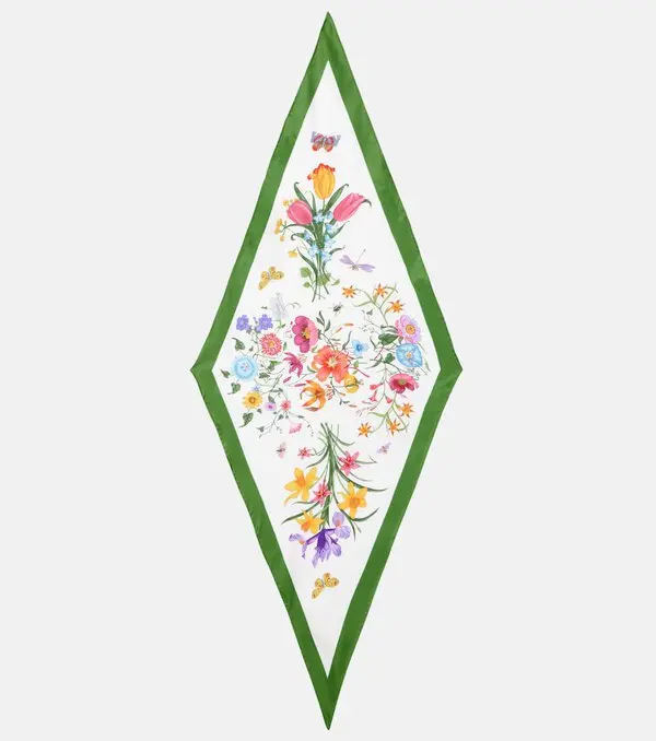 Gucci Flora Silk Twill Scarf - Multicoloured