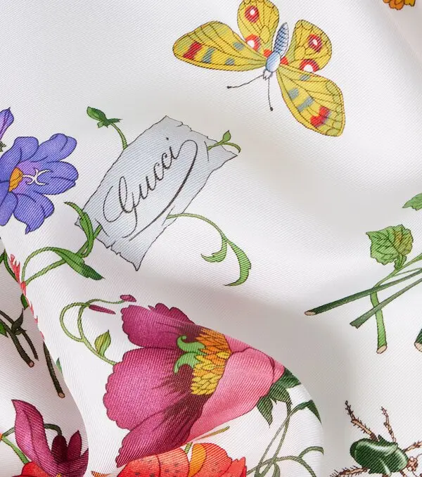 Gucci Flora Silk Twill Scarf - Multicoloured