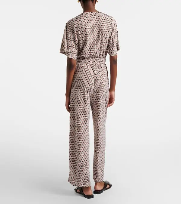 Max Mara Belted Printed Jumpsuit