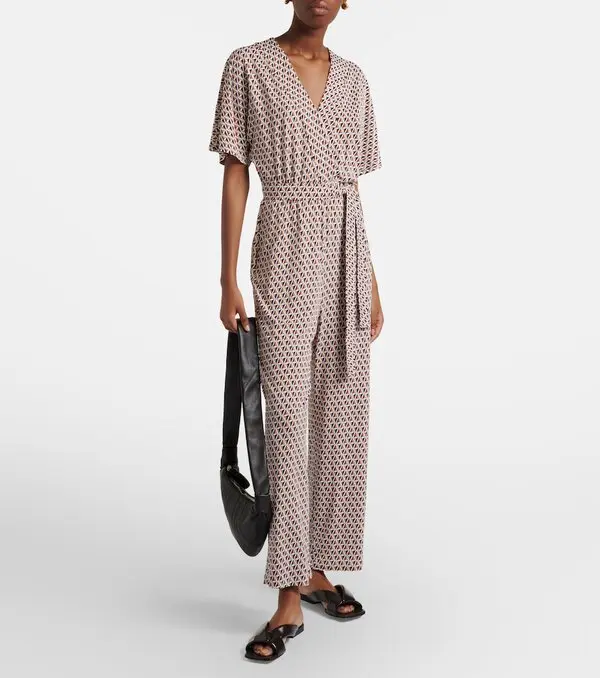 Max Mara Belted Printed Jumpsuit
