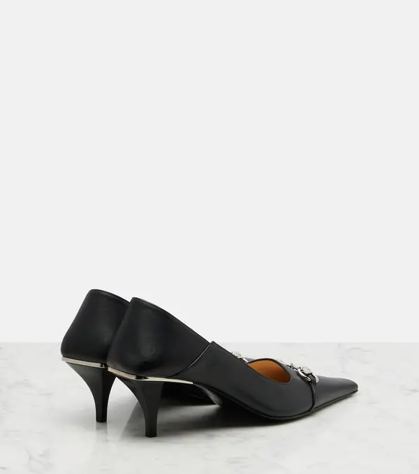 Gucci Vittoria Horsebit Leather Pumps