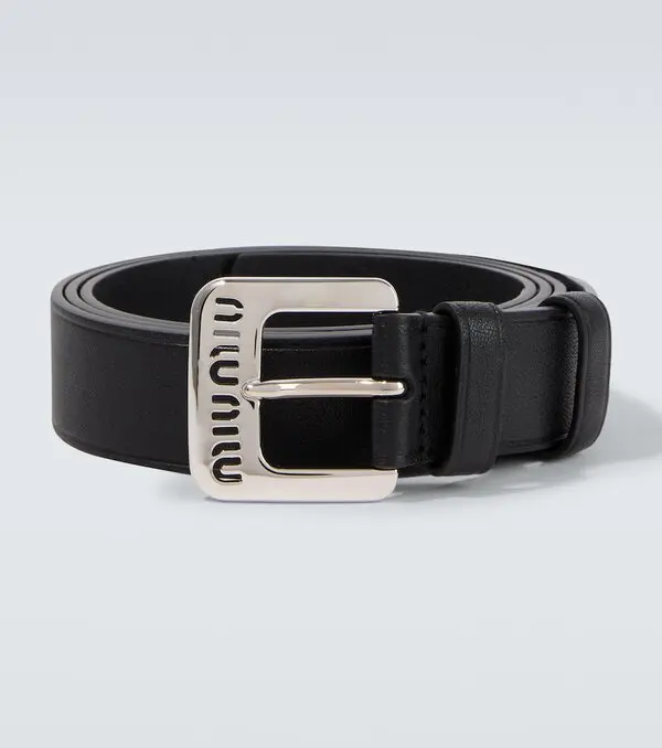 Miu Miu Logo Leather Belt