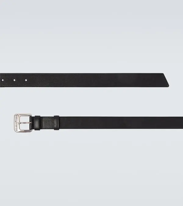 Miu Miu Logo Leather Belt