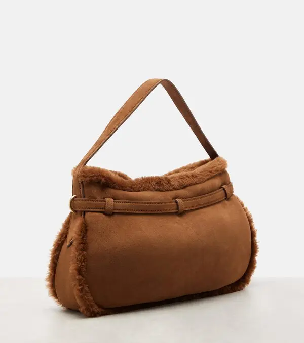 Miu Miu Suede Shoulder Bag - Brown