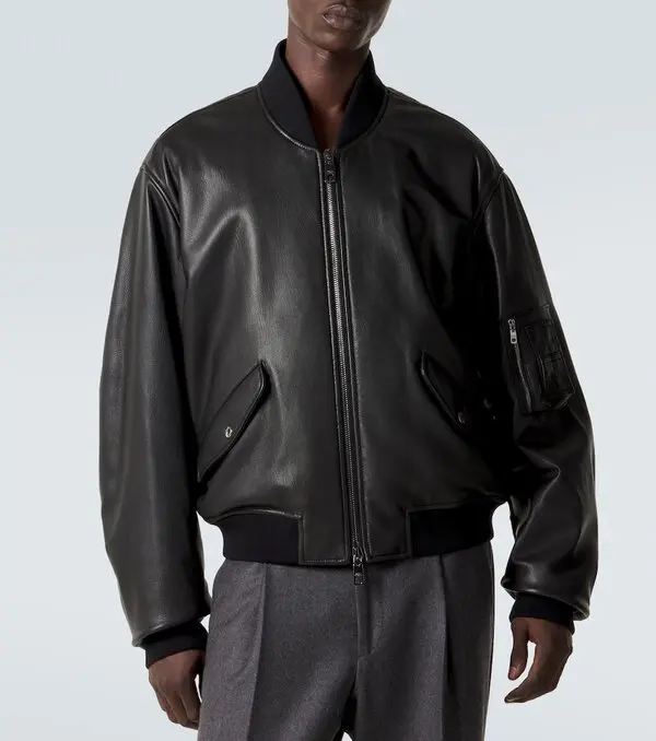Dolce & Gabbana Leather Bomber Jacket