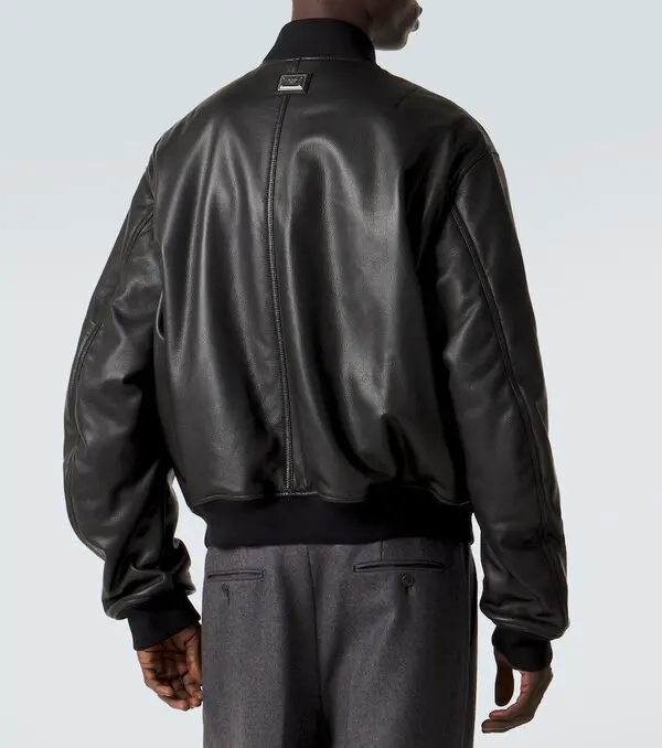 Dolce & Gabbana Leather Bomber Jacket