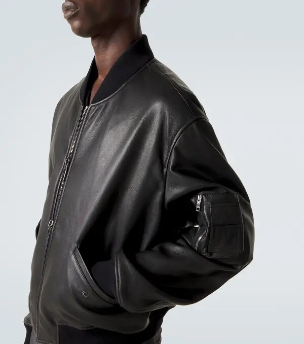 Dolce & Gabbana Leather Bomber Jacket