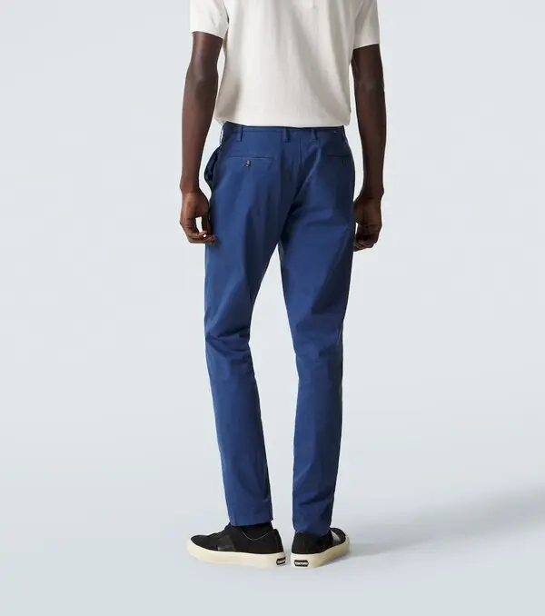 Canali Cotton Straight Chinos - Blue