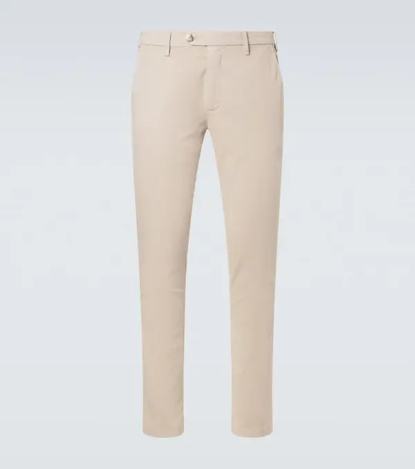 Canali Cotton Straight Chinos - Beige