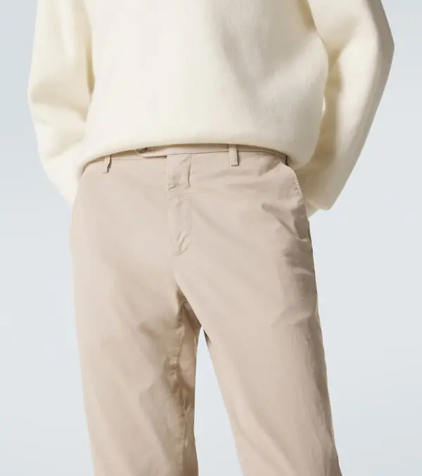 Canali Cotton Straight Chinos - Beige