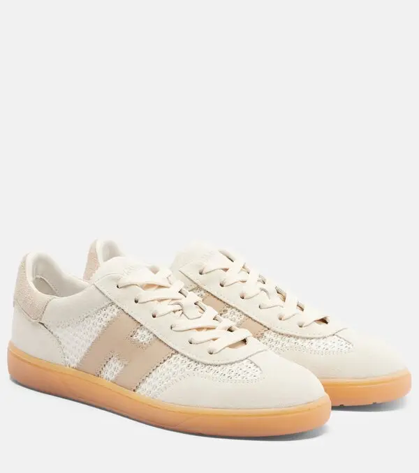 Hogan Suede And Fabric Sneakers - White