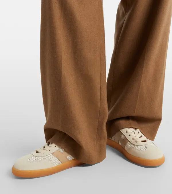 Hogan Suede And Fabric Sneakers