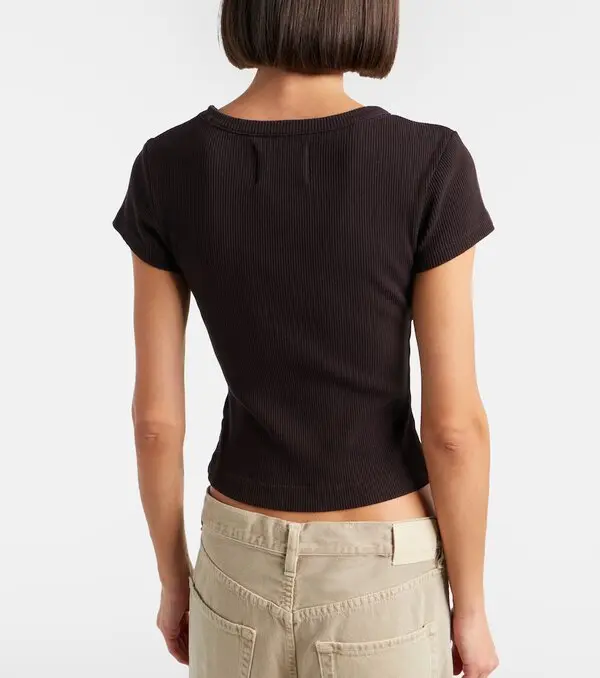 Citizens Of Humanity Nello Ribbed-knit T-shirt - Brown