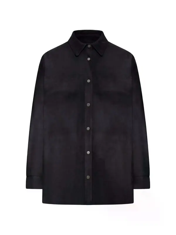 SALVATORE SANTORO Buttoned Leather Jacket - Black