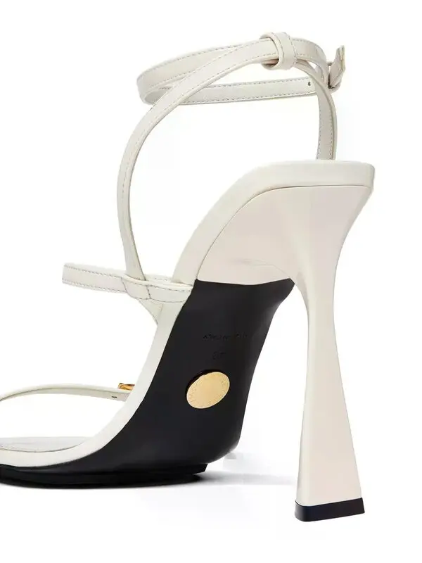 Stella McCartney Heeled Sandals With Sculptural Buckled Heels - Neutrals