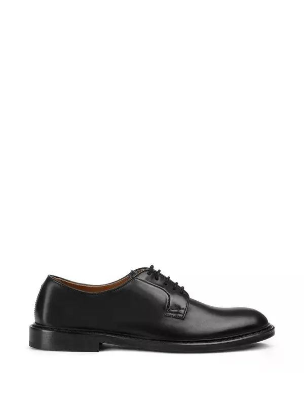 DOUCAL'S Leather Derby Shoes - Black