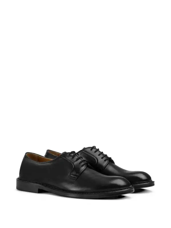 DOUCAL'S Leather Derby Shoes - Black