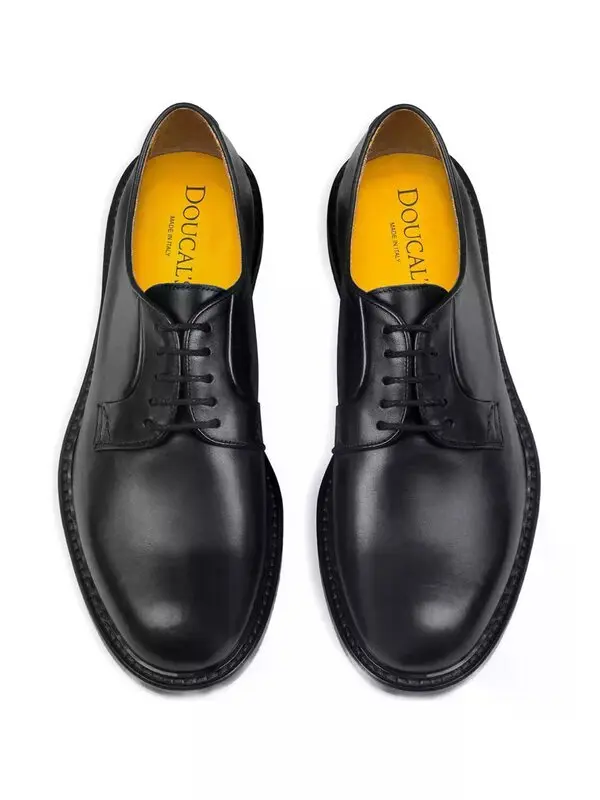 DOUCAL'S Leather Derby Shoes - Black