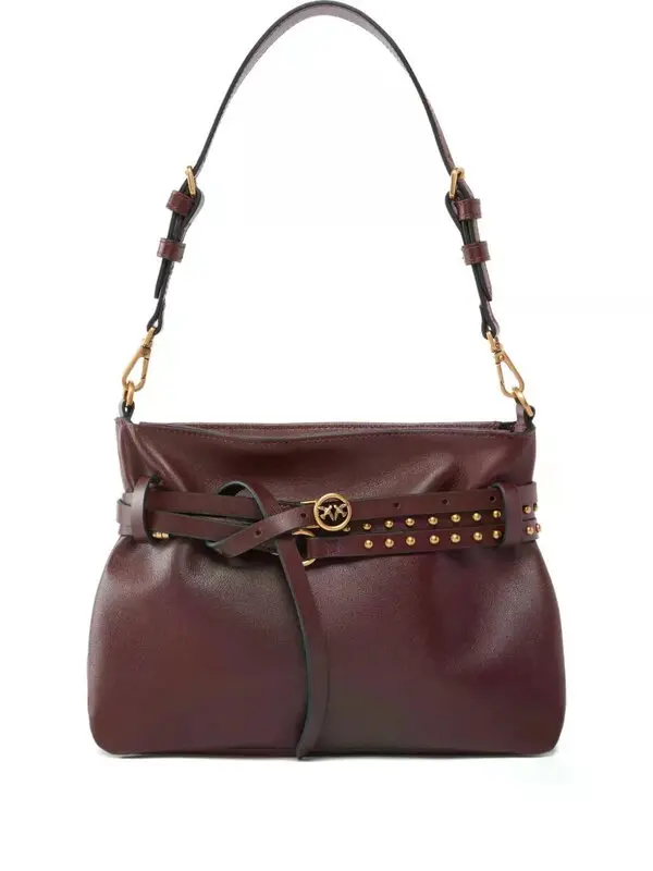 Pinko Small Studded-belt Shoulder Bag - Red