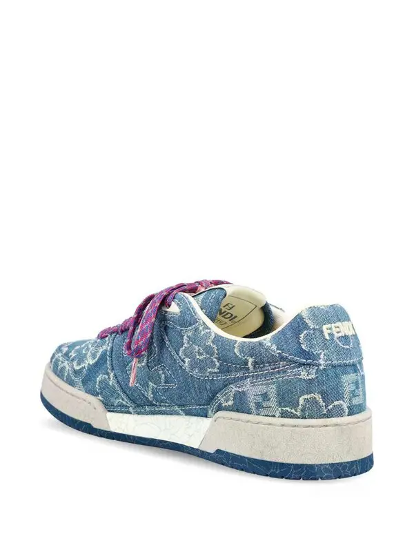 Fendi Logo Pattern Lace-up Sneakers