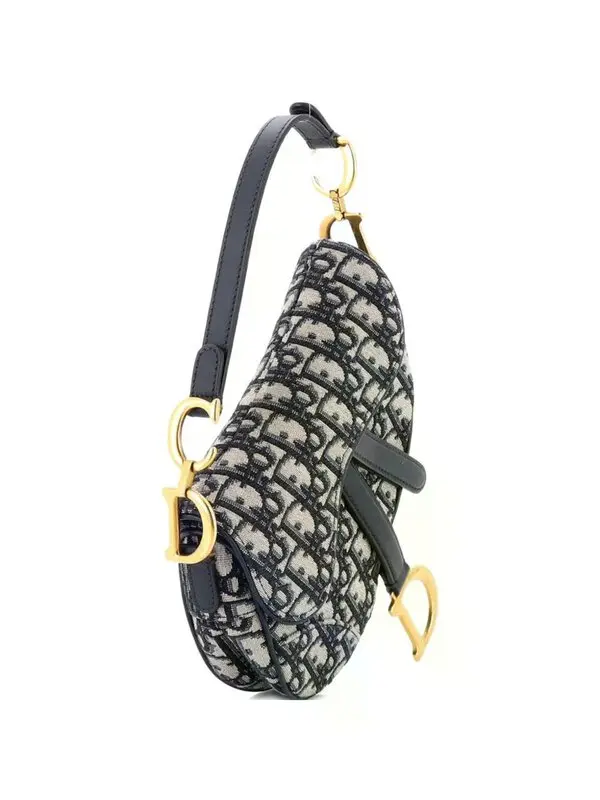 Dior Saddle Handbag Oblique Canvas Mini Shoulder Bag - Blue