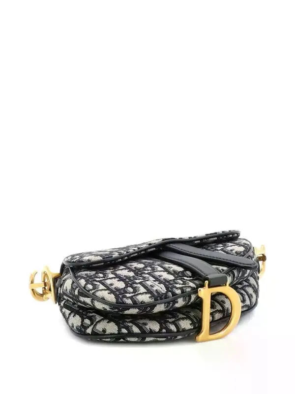 Dior Saddle Handbag Oblique Canvas Mini Shoulder Bag - Blue