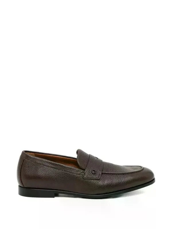 FERRAGAMO Gancini Grained-leather Loafers