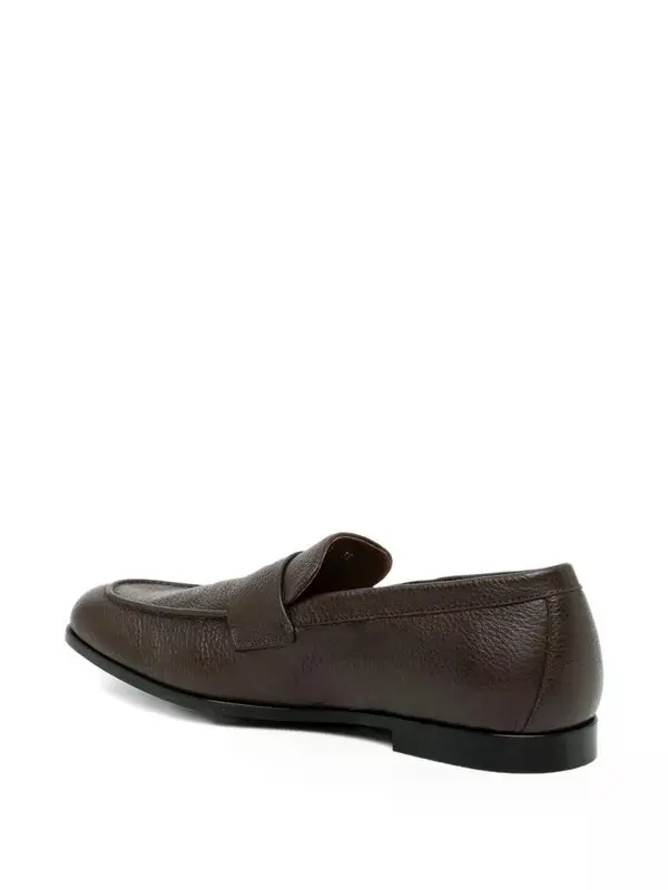 FERRAGAMO Gancini Grained-leather Loafers