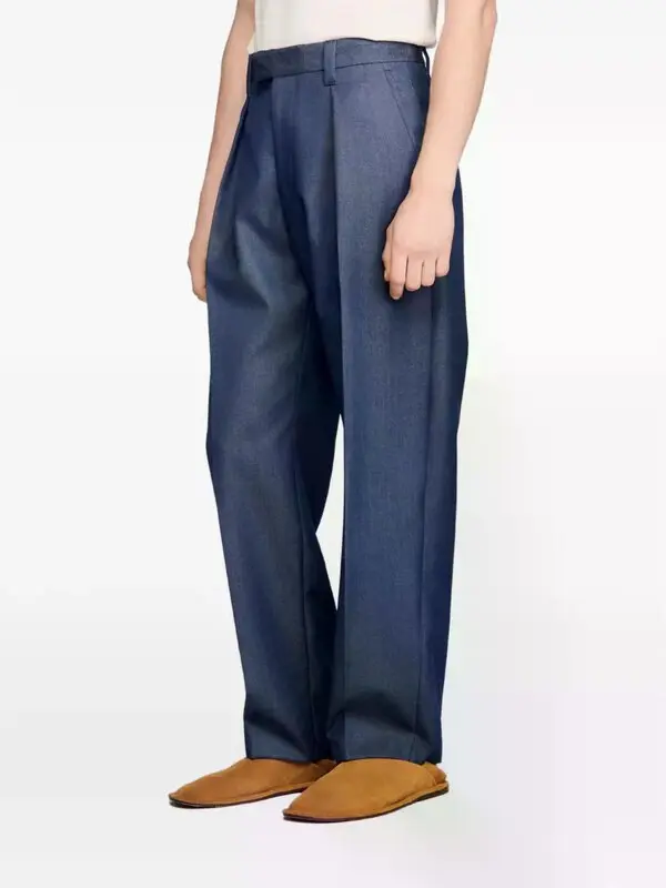 Sandro Pleated Loose Fit Trousers