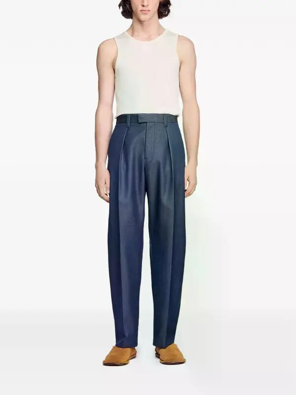 Sandro Pleated Loose Fit Trousers