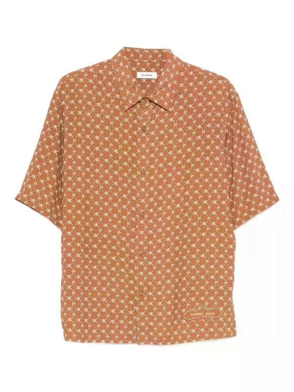 Sandro Link Print Loose-fit Shirt
