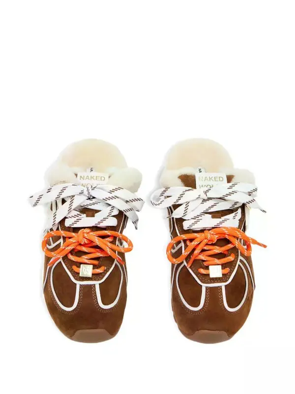 NAKED WOLFE Suede Trim Slippers