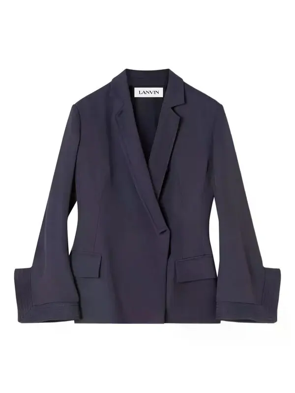 LANVIN Double-breasted Blazer With Cuffed Long Sleeves
