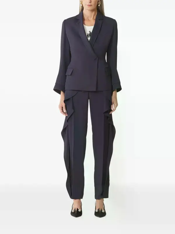 LANVIN Double-breasted Blazer With Cuffed Long Sleeves