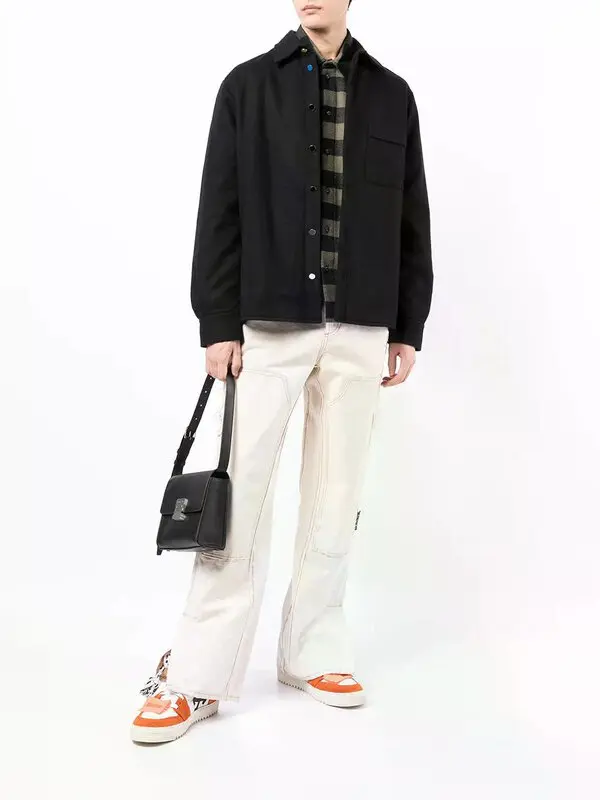Off-White Long-sleeve Shirt Jacket - Black