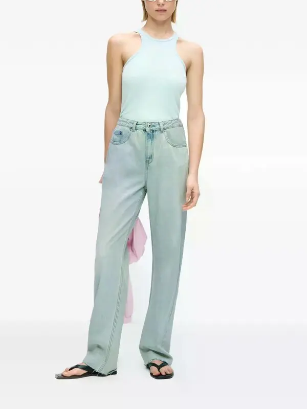 Karl Lagerfeld Frayed Detail Jeans - Blue