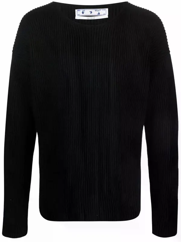 Off-White Diag Stripe Round Neck Jumper