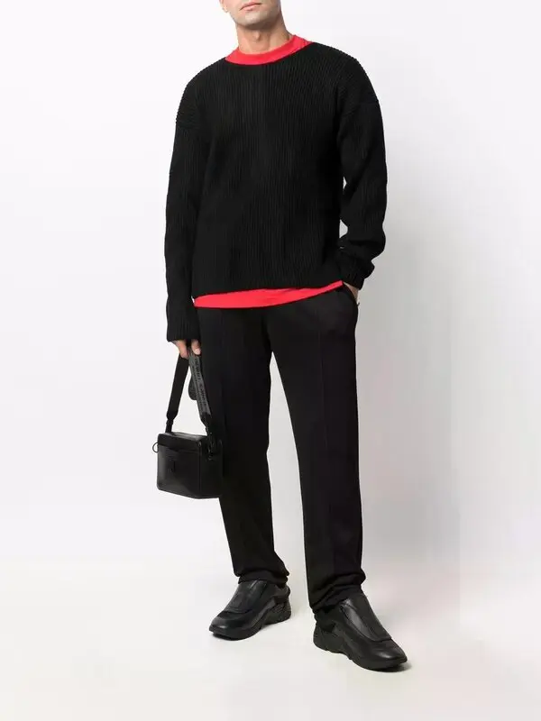 Off-White Diag Stripe Round Neck Jumper