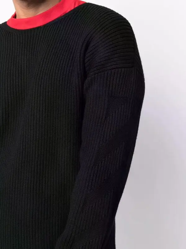 Off-White Diag Stripe Round Neck Jumper