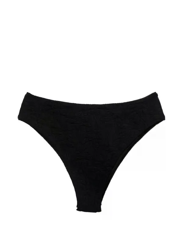 Farm Rio Graphic-embroidered Bikini Bottoms