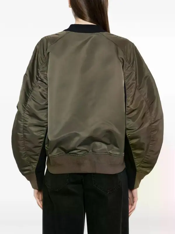 Sacai Twill Cardigan With Zip Pocket Detail