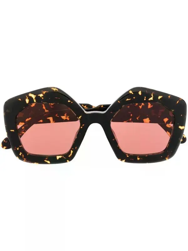 Marni Mhl Pentagon Sunglasses - Brown