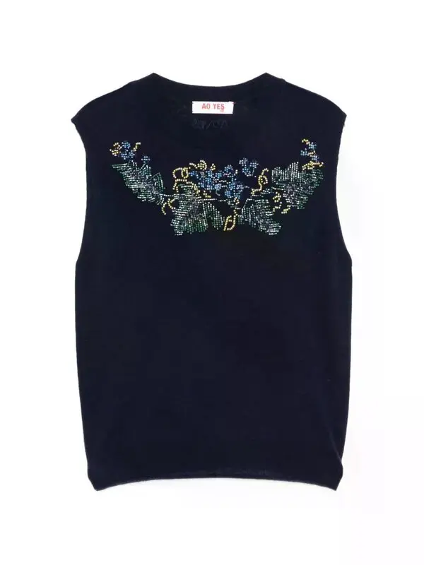 AO YES Beaded Knitted Vest
