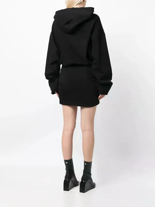 Off-White Logo Embroidered Cotton Hoodie