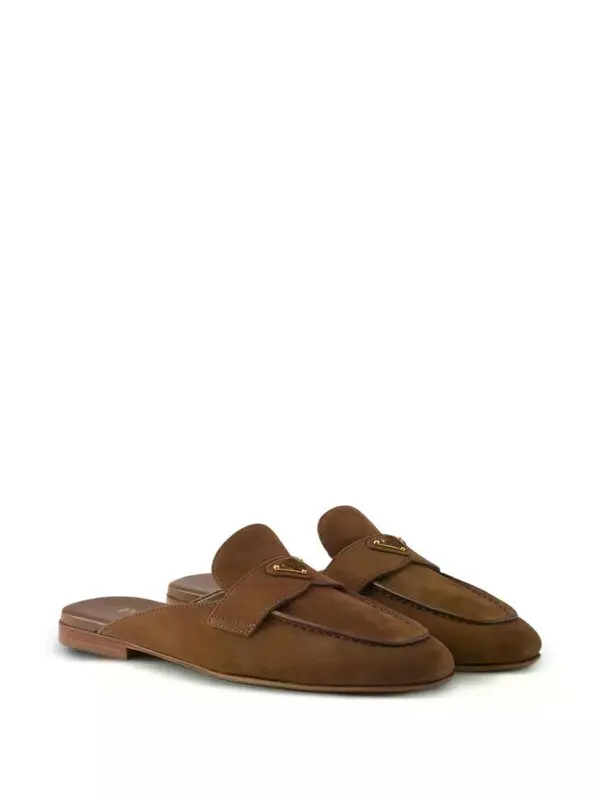 Prada Nubuck Mules - Brown