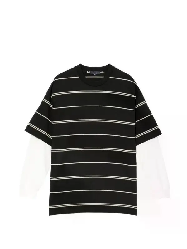 Comme Des Garçons Striped T-shirt - Black